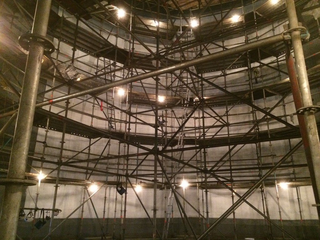 Scaffolding inside of HCL tank - Abfad Ltd